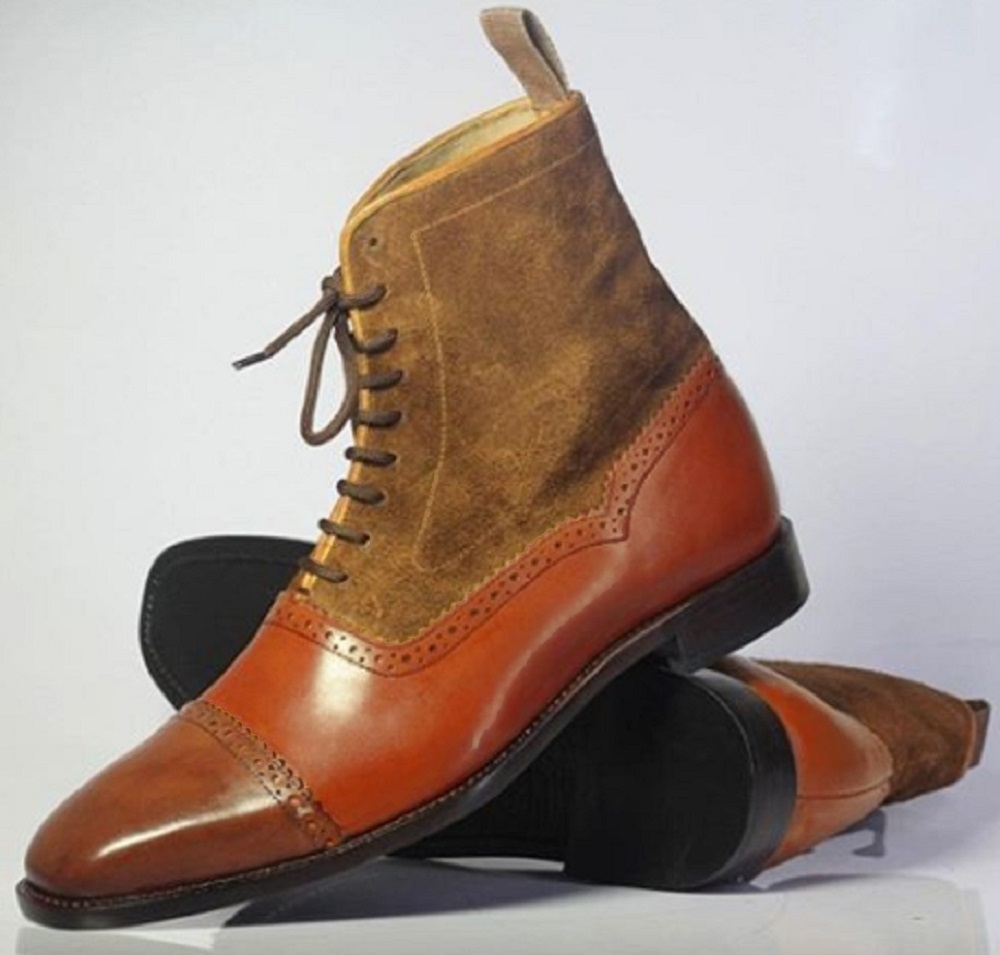 Foot Wear Freaks Orange And Brown Upper Suede LEATHER Men High Ankle ...